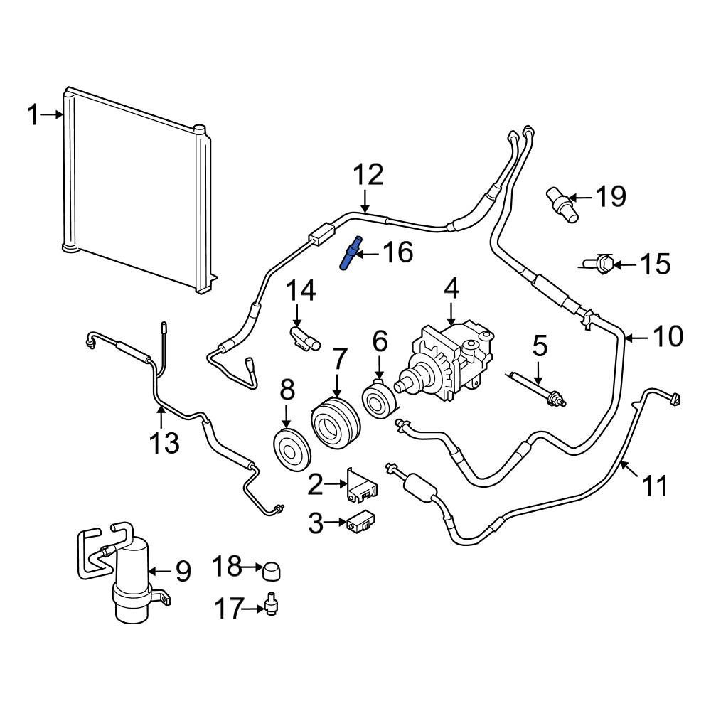 Ford OE E69Z19D701A - A/C High Side Charging Adapter