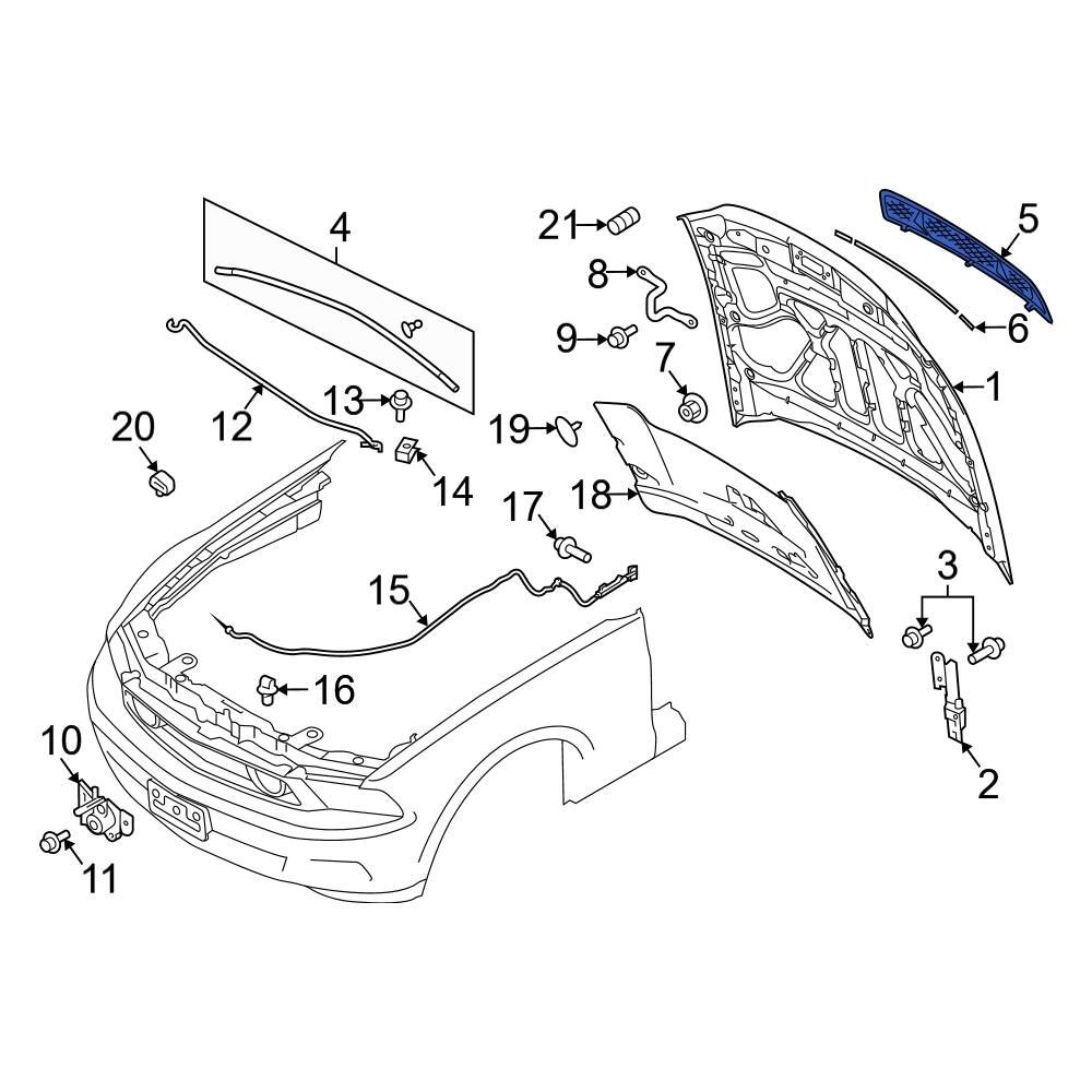 Ford OE AR3Z16C630AA - Front Hood Vent