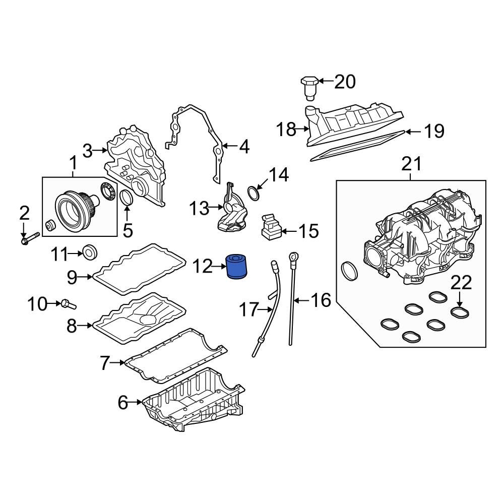 Ford OE F1AZ6731BD - Engine Oil Filter