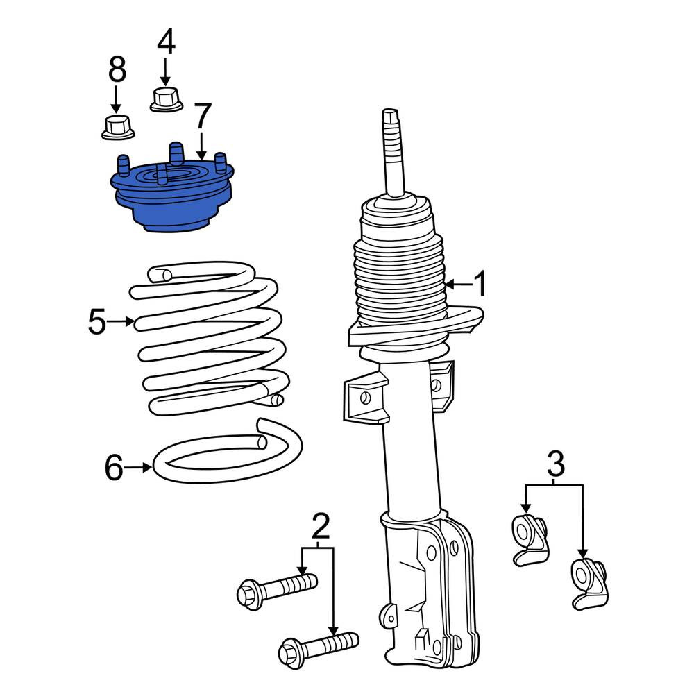Ford OE BR3Z18183D - Front Suspension Strut Mount