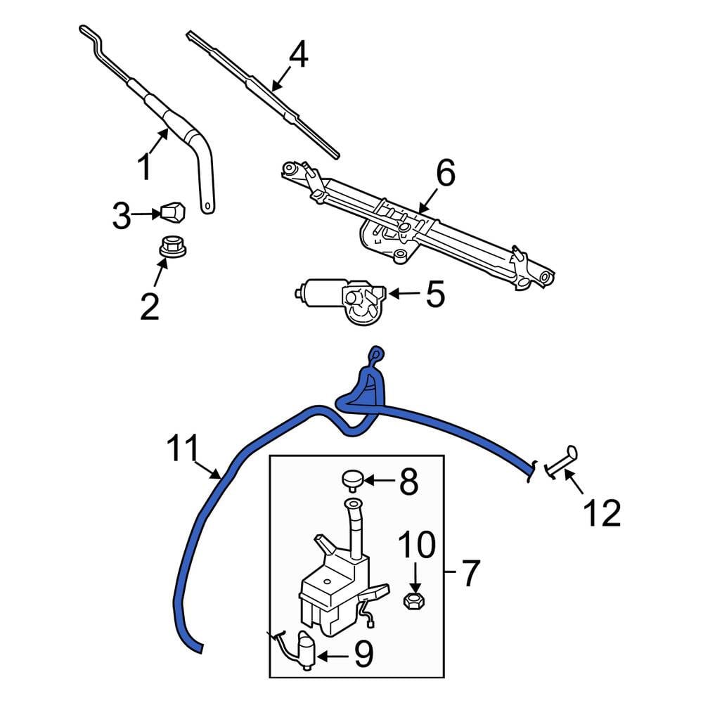 Ford OE DR3Z17K605A - Front Windshield Washer Hose