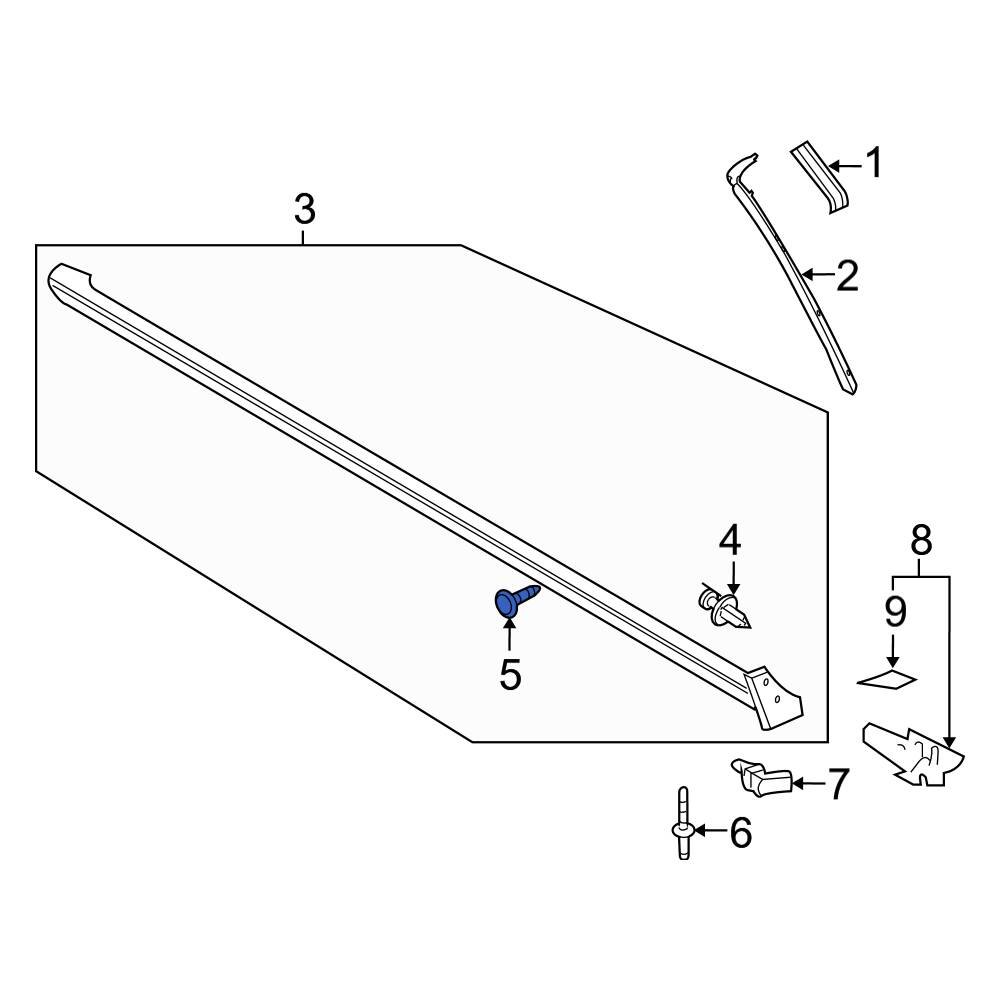 Ford OE W709883S300 - Rocker Panel Molding Clip