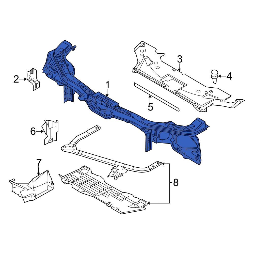 Ford OE AR3Z16138A - Front Radiator Support Panel