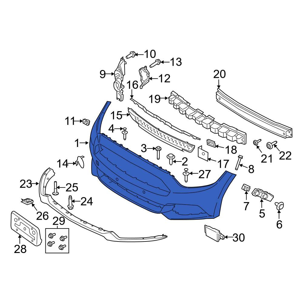 Ford OE FR3Z17D957AAPTM - Front Bumper Cover