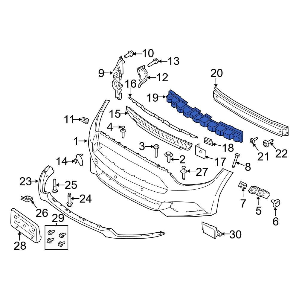 Ford OE FR3Z17C882A - Front Bumper Impact Absorber