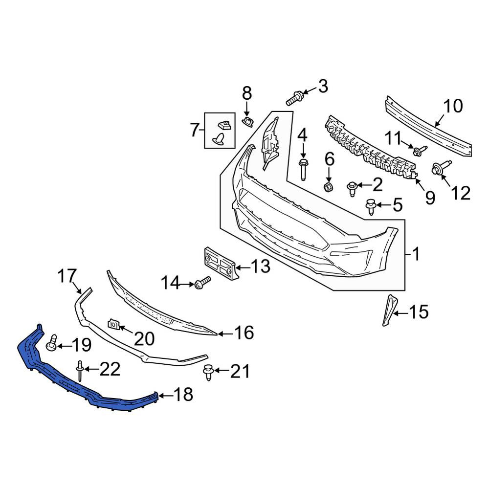 Ford OE JR3Z17D957CA - Front Valance Panel