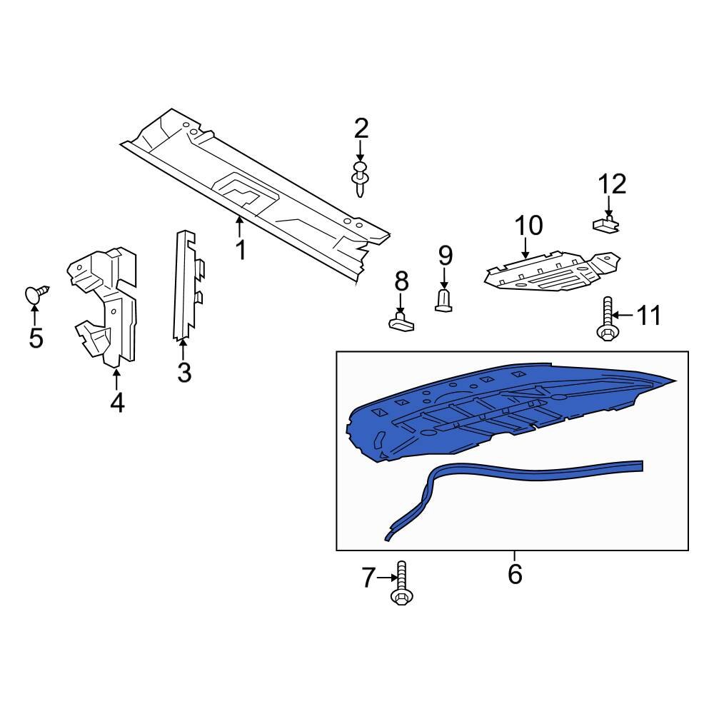 Ford OE FR3Z17626B - Front Radiator Support Splash Shield