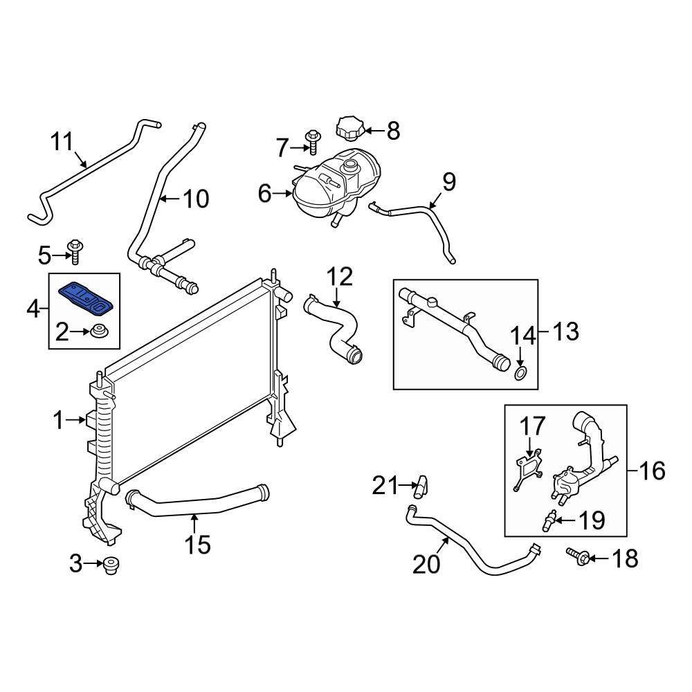 Ford OE FR3Z8A193B - Radiator Mount Bracket
