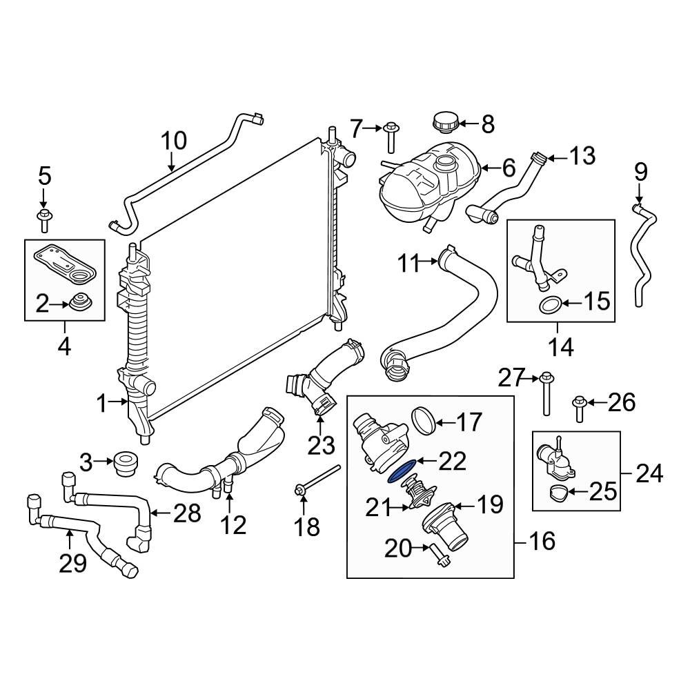Ford OE BR3Z8255A - Engine Coolant Thermostat Gasket