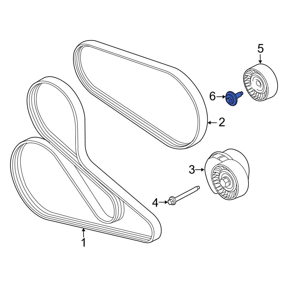 Ford OE W716498S437 - Accessory Drive Belt Idler Pulley Bolt