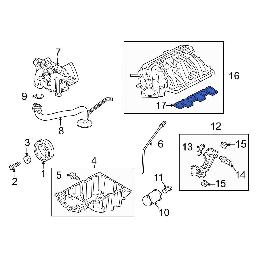 Ford OE AT4Z9H486A - Upper Engine Intake Manifold Gasket