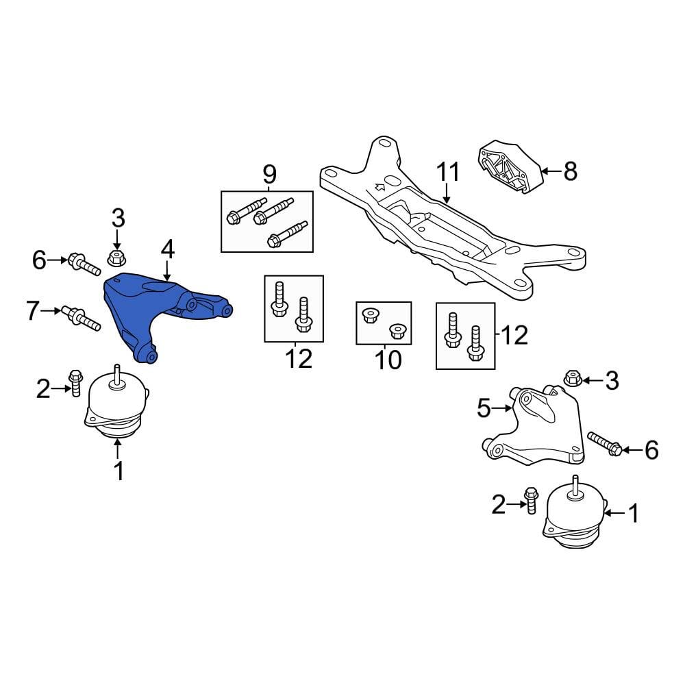 Ford OE BR3Z6028A - Right Engine Mount Bracket