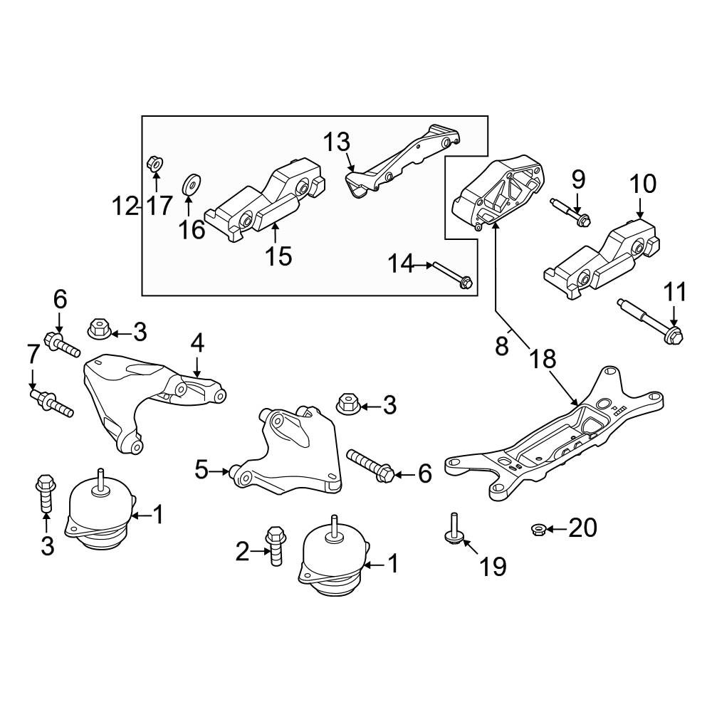 Ford OE FR3Z6068B - Engine Mount Support Bracket