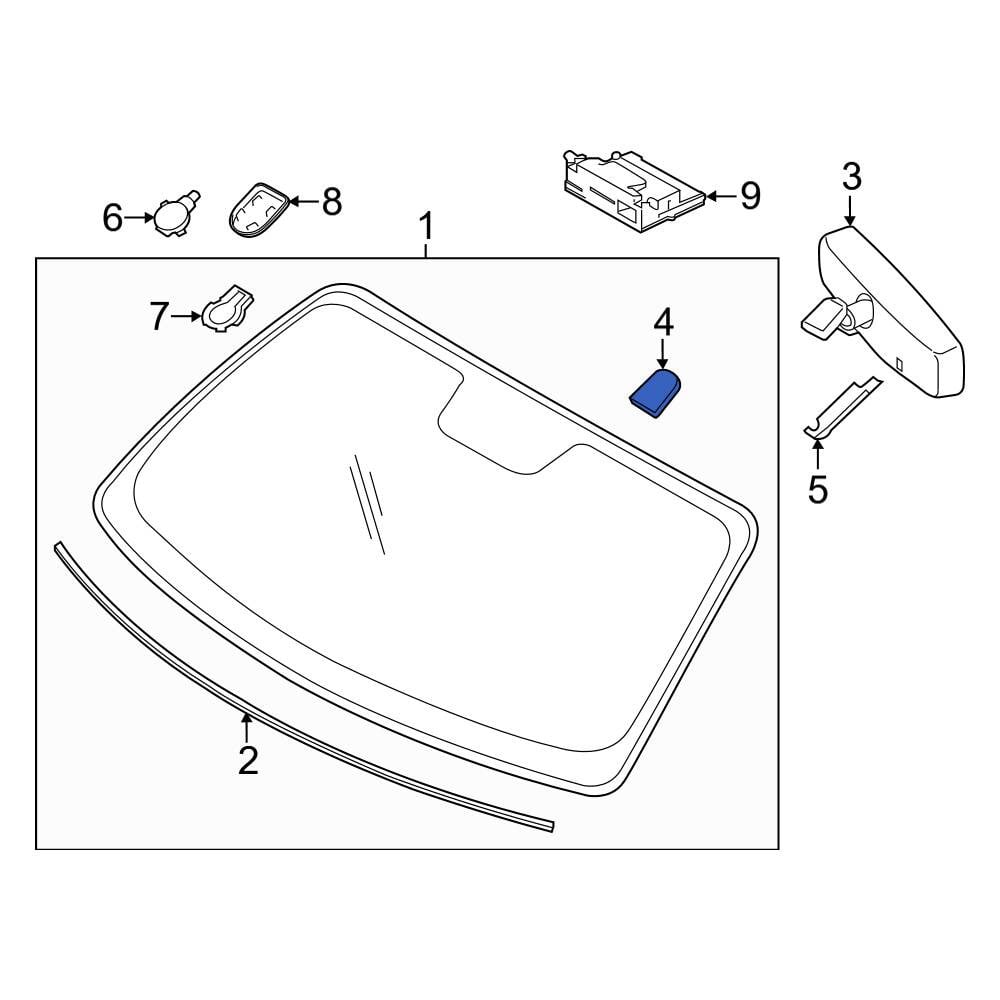 Ford OE F7AZ17698BA - Interior Rear View Mirror Bracket