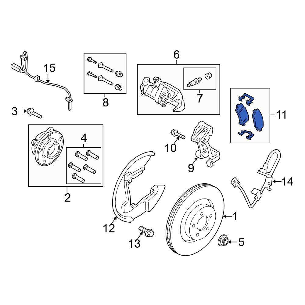Ford OE FR3Z2001P - Front Disc Brake Pad Set