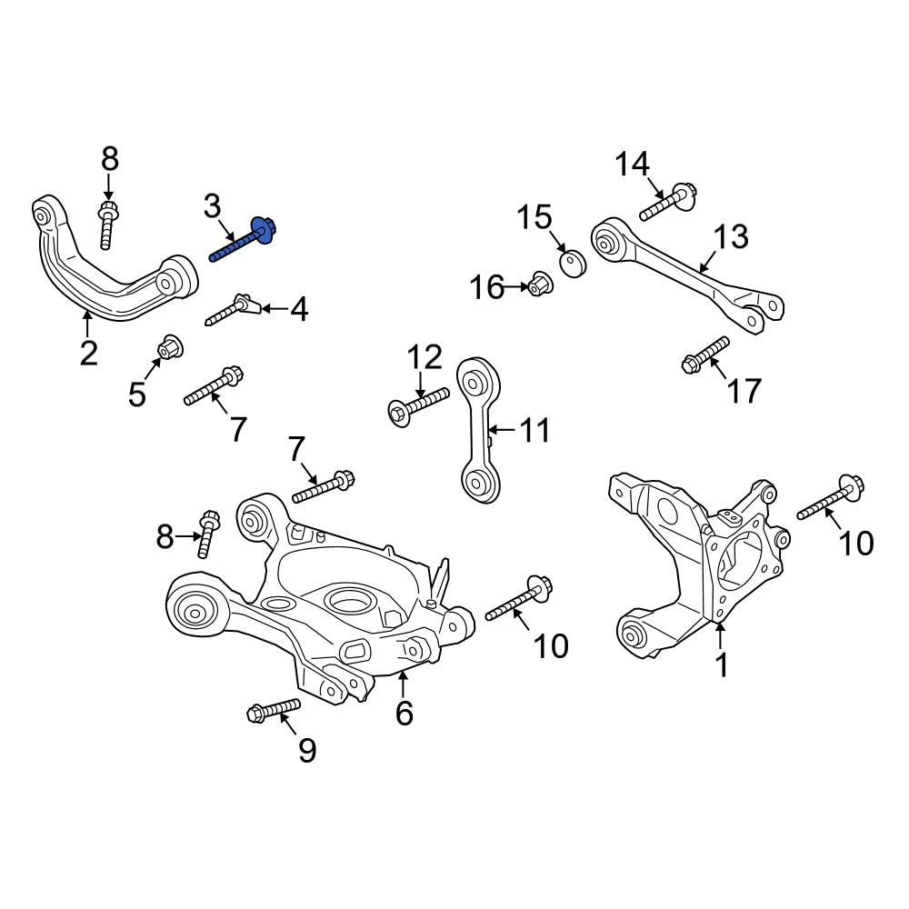 Ford OE W716795S439 - Rear Lower Suspension Control Arm Bolt