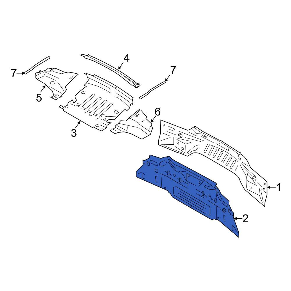Ford OE PR3Z6340320A - Rear Inner Rear Body Panel