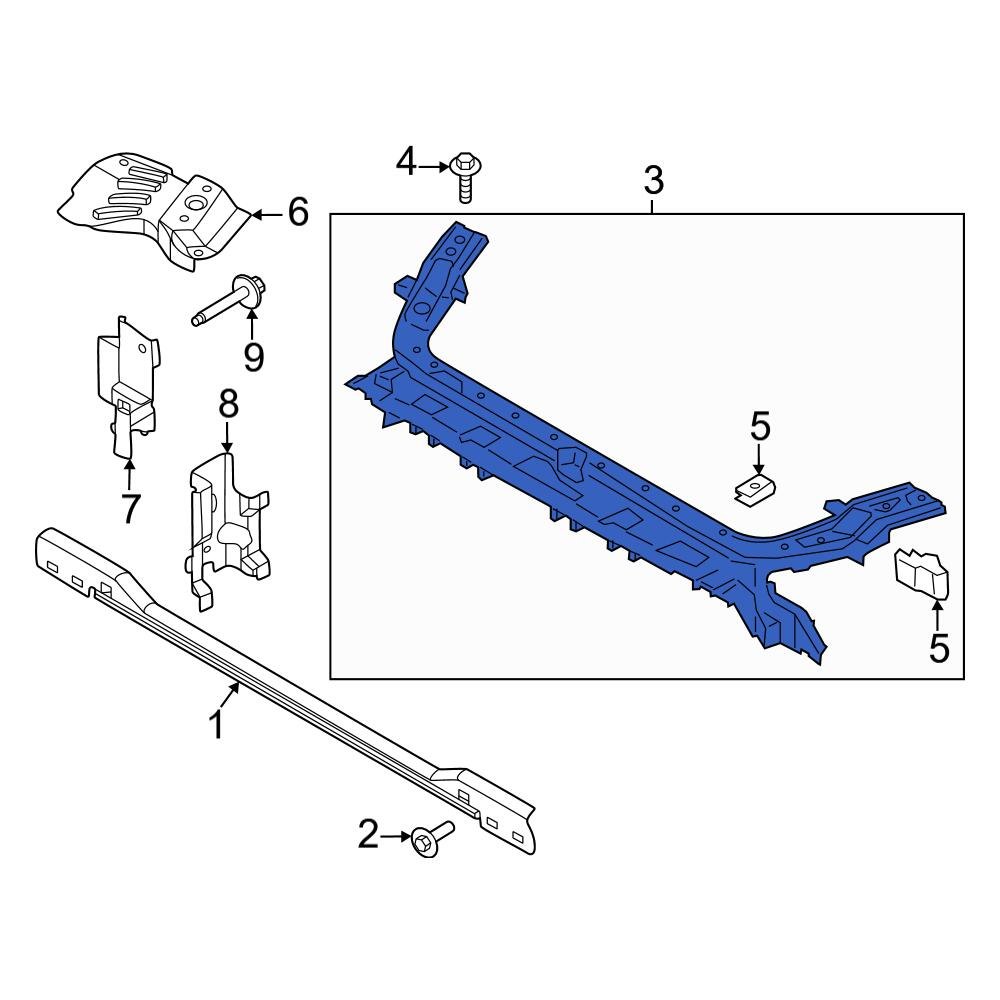 Ford OE PR3Z8A284A - Front Upper Radiator Support Tie Bar