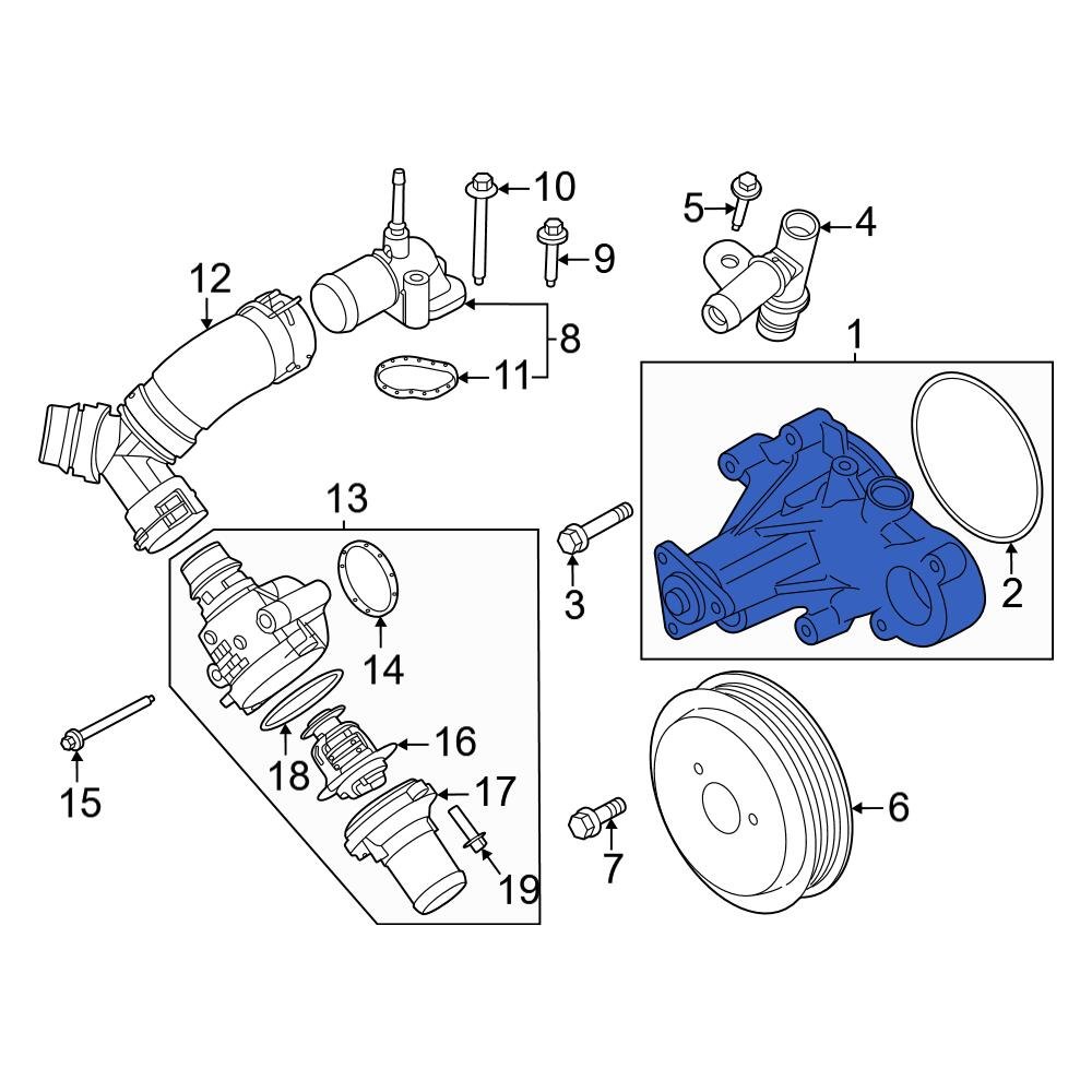 Ford OE BR3Z8501S - Engine Water Pump
