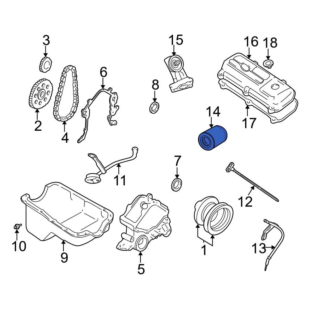 Ford OE E4FZ6731AB - Engine Oil Filter