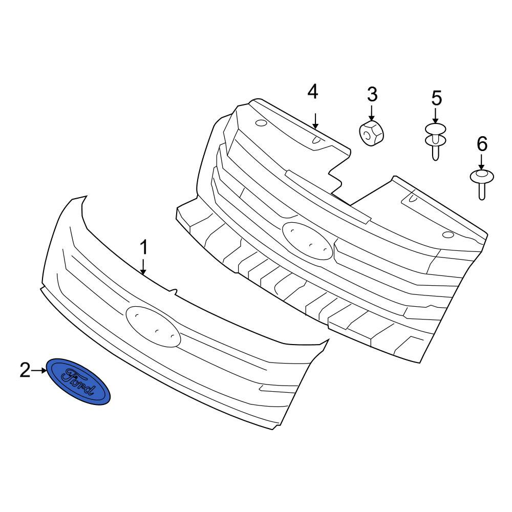 Ford OE BT4Z8213B - Front Grille Emblem