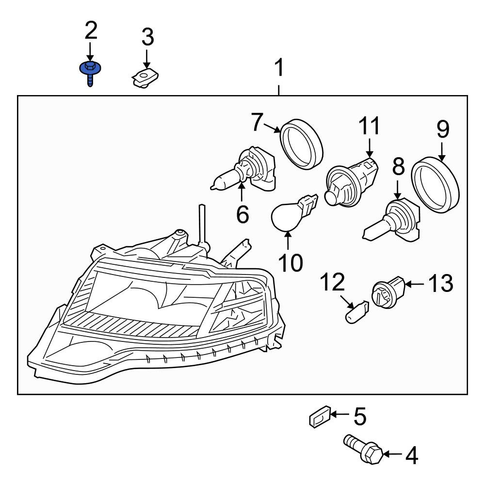 Ford OE W711158S900 - Headlight Mounting Bolt