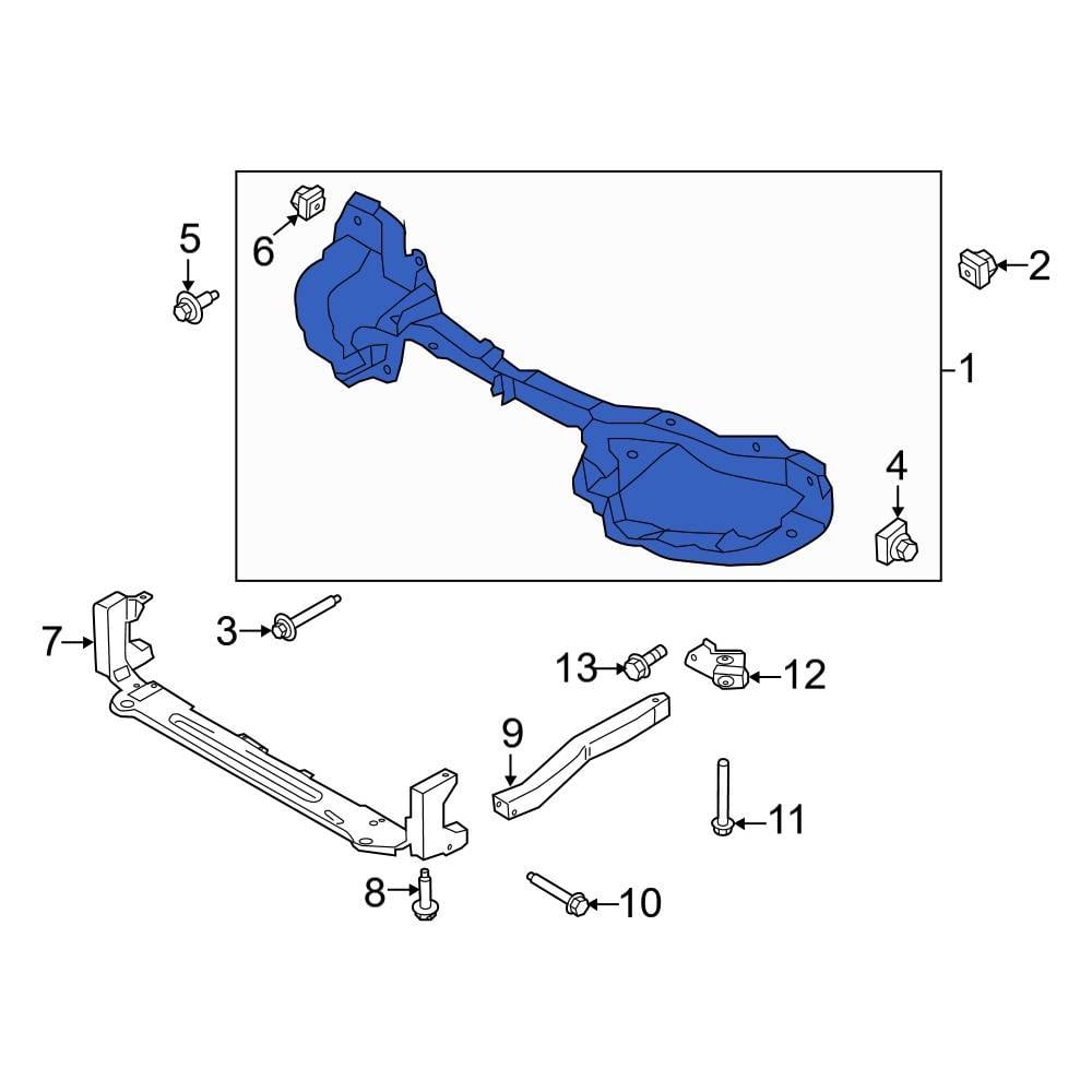 Ford OE CJ5Z8A284A - Front Upper Radiator Support Tie Bar