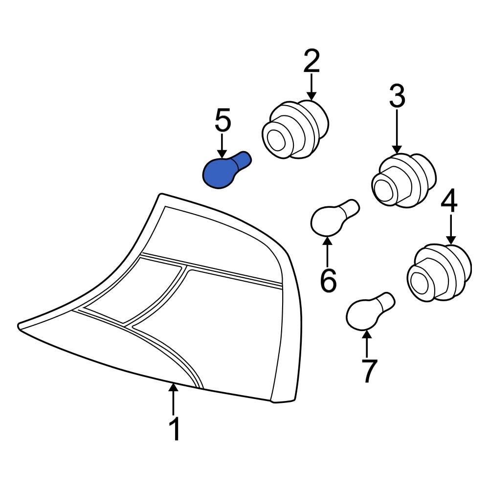 Ford OE F5DZ13466B - Back Up Light Bulb