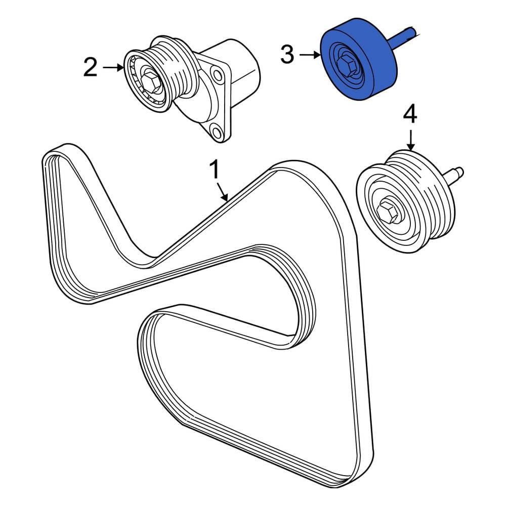Ford OE 4S7Z8678A - Accessory Drive Belt Idler Pulley