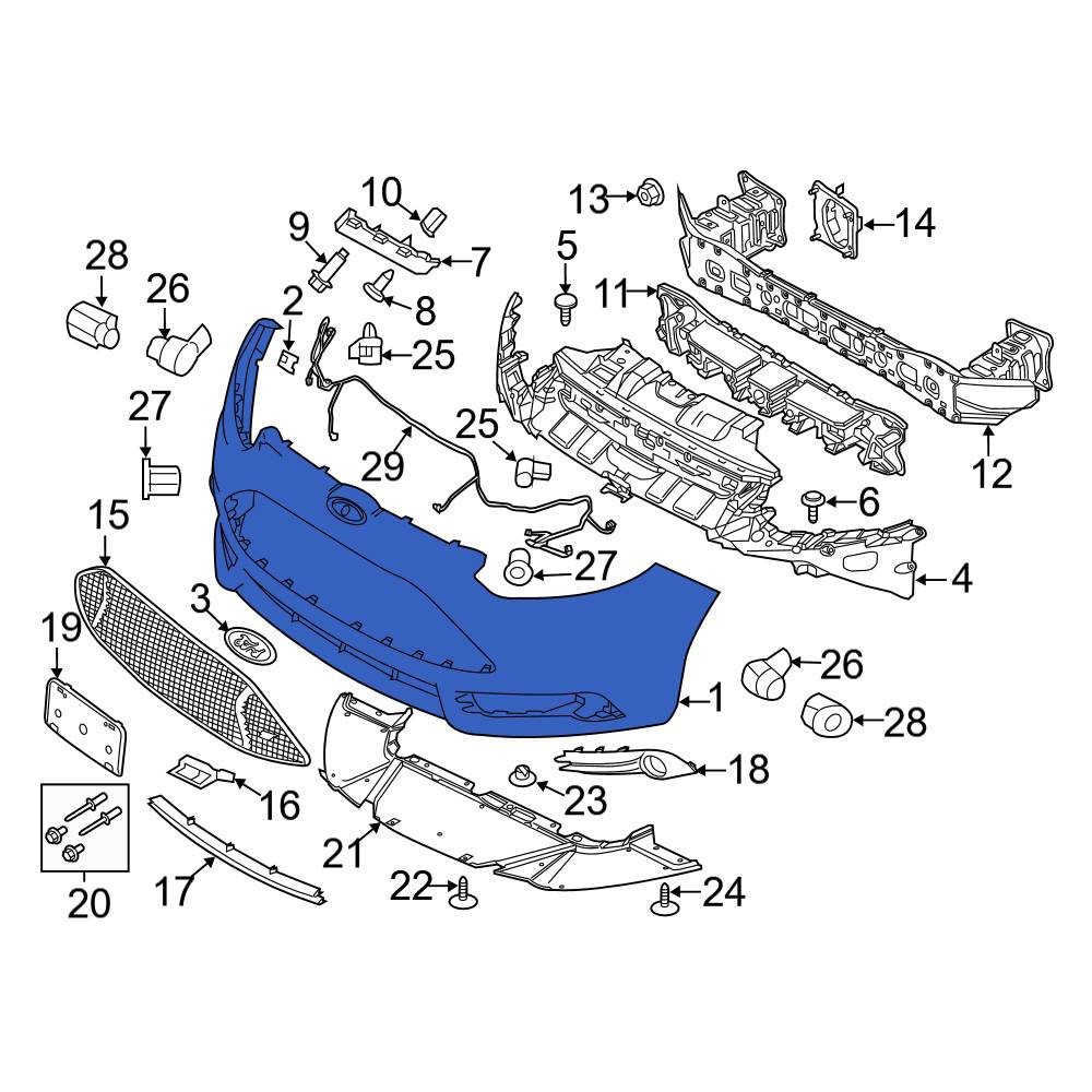 Ford OE F1EZ17757DAPTM - Front Bumper Cover