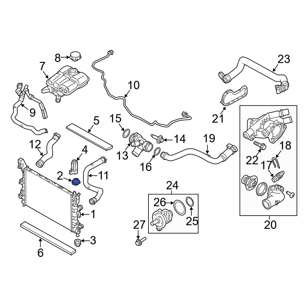 Ford OE CV6Z8125A - Upper Radiator Insulator