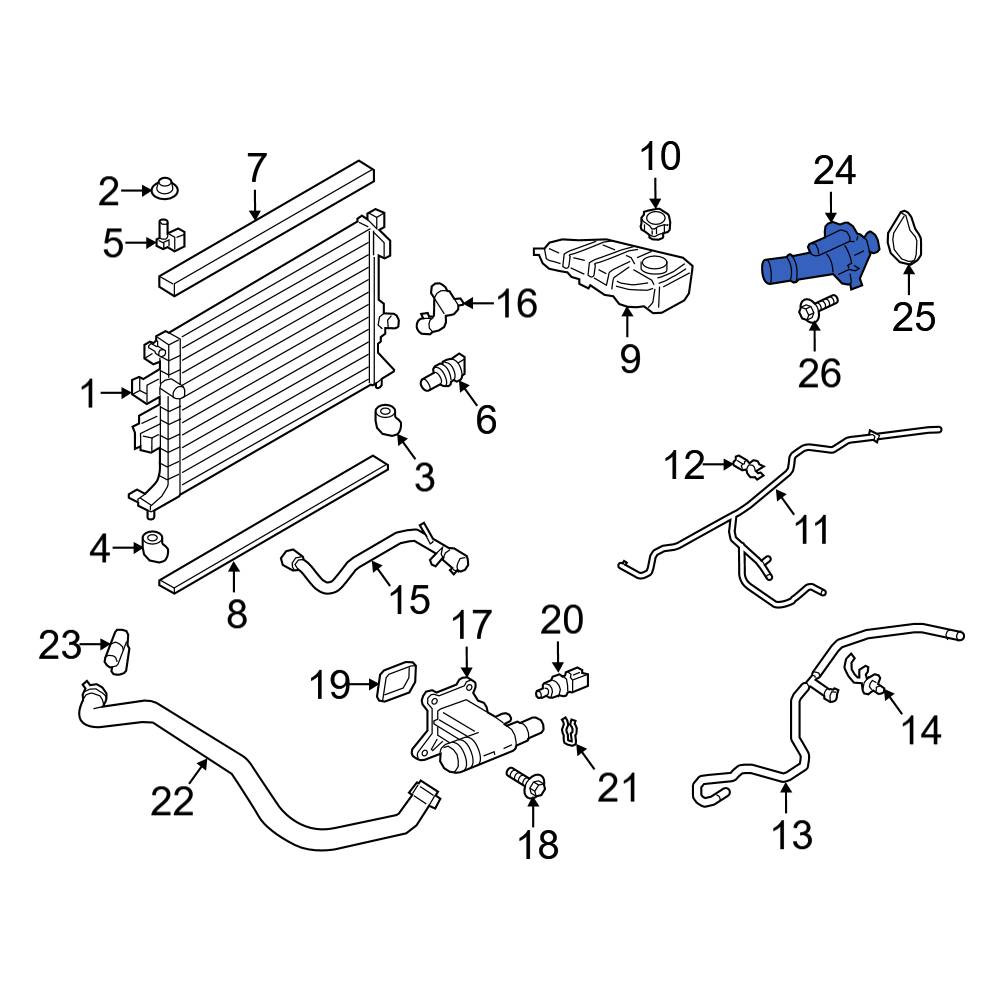 Ford OE FR3Z8575A - Engine Coolant Thermostat Kit