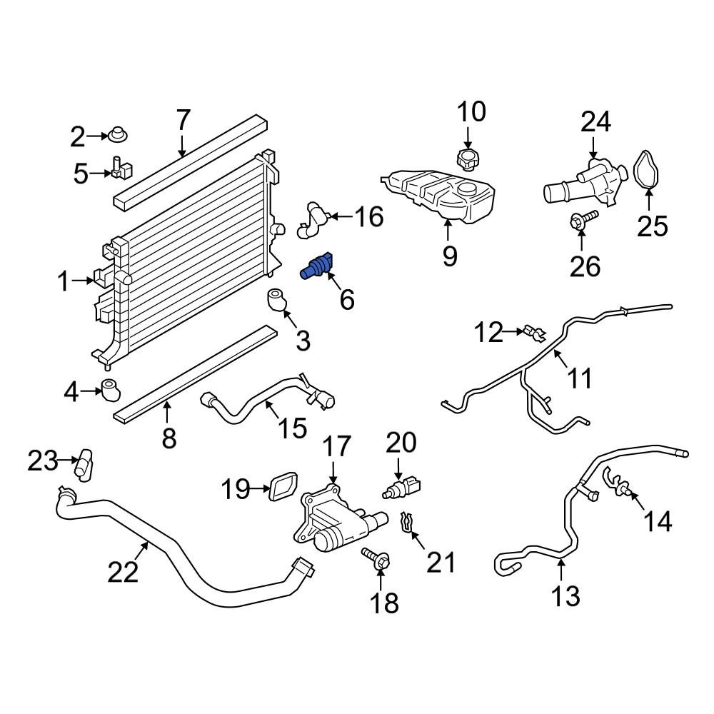 Ford OE GK2Z8115A - Radiator Drain Plug