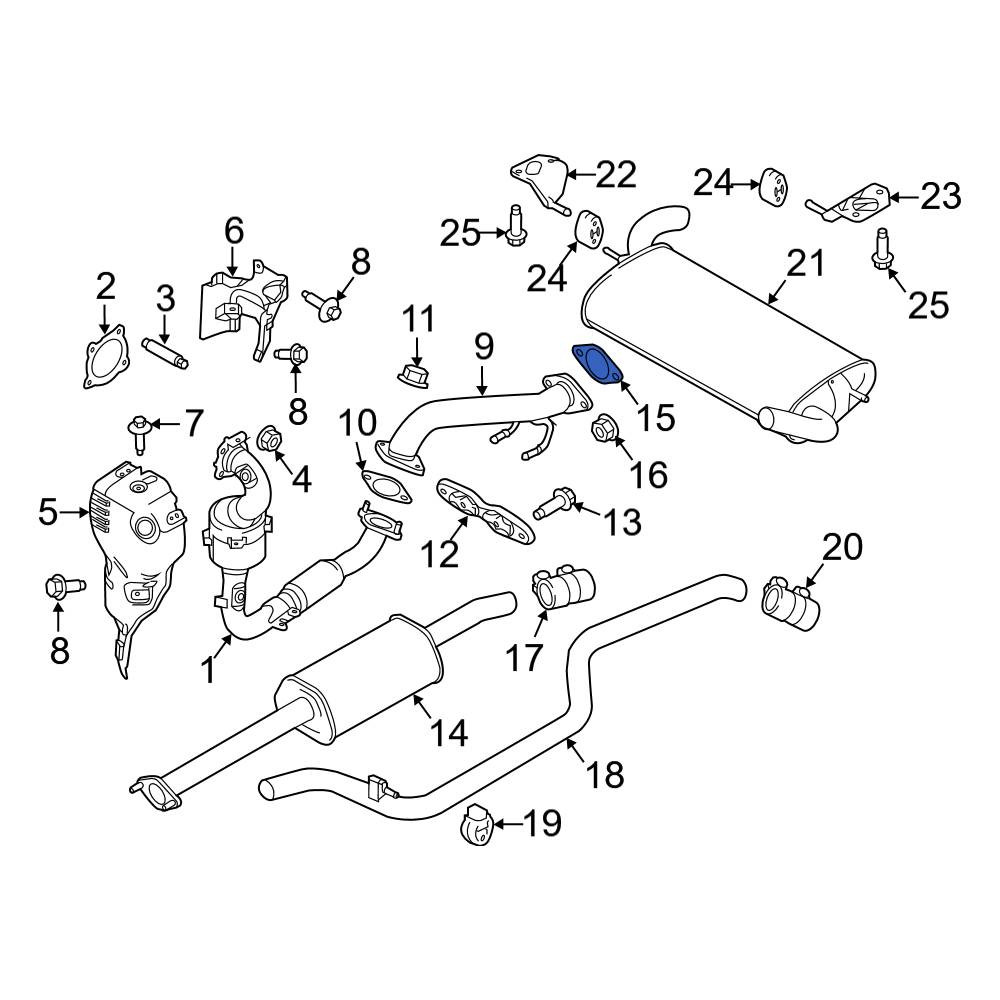 Ford OE CV6Z9450B - Rear Catalytic Converter Gasket