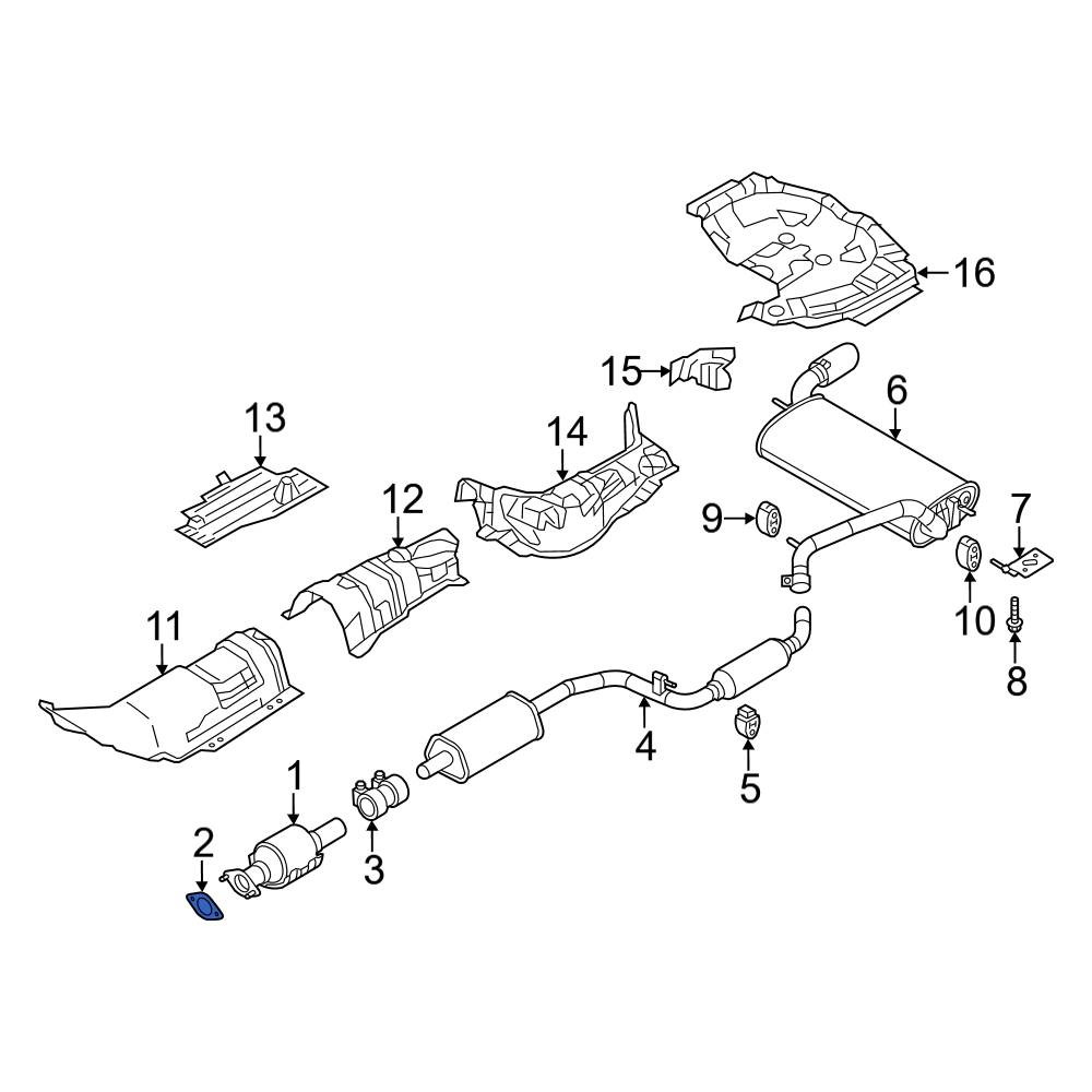 Ford OE CV6Z9450B - Rear Catalytic Converter Gasket