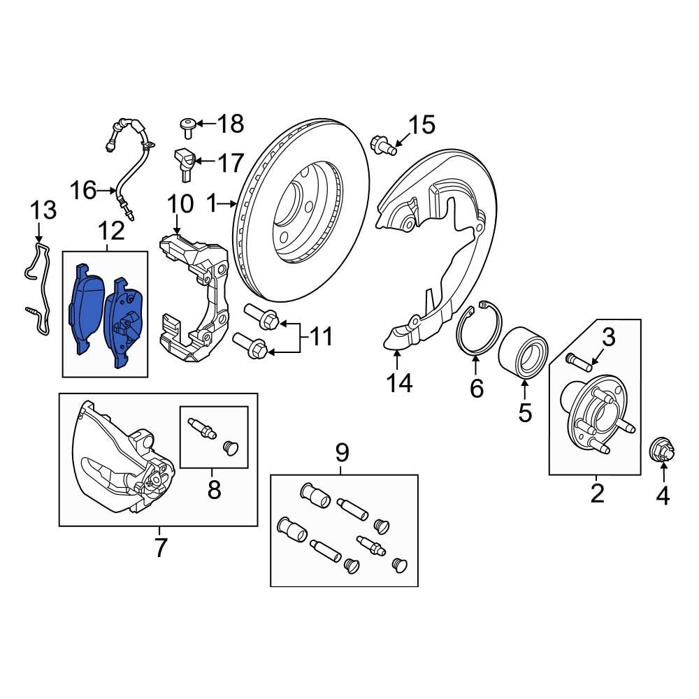 Ford OE CV6Z2001N - Front Disc Brake Pad Set