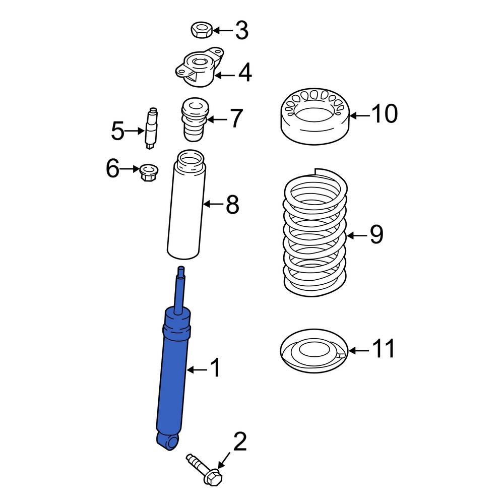 Ford OE G1FZ18125B - Rear Suspension Shock Absorber