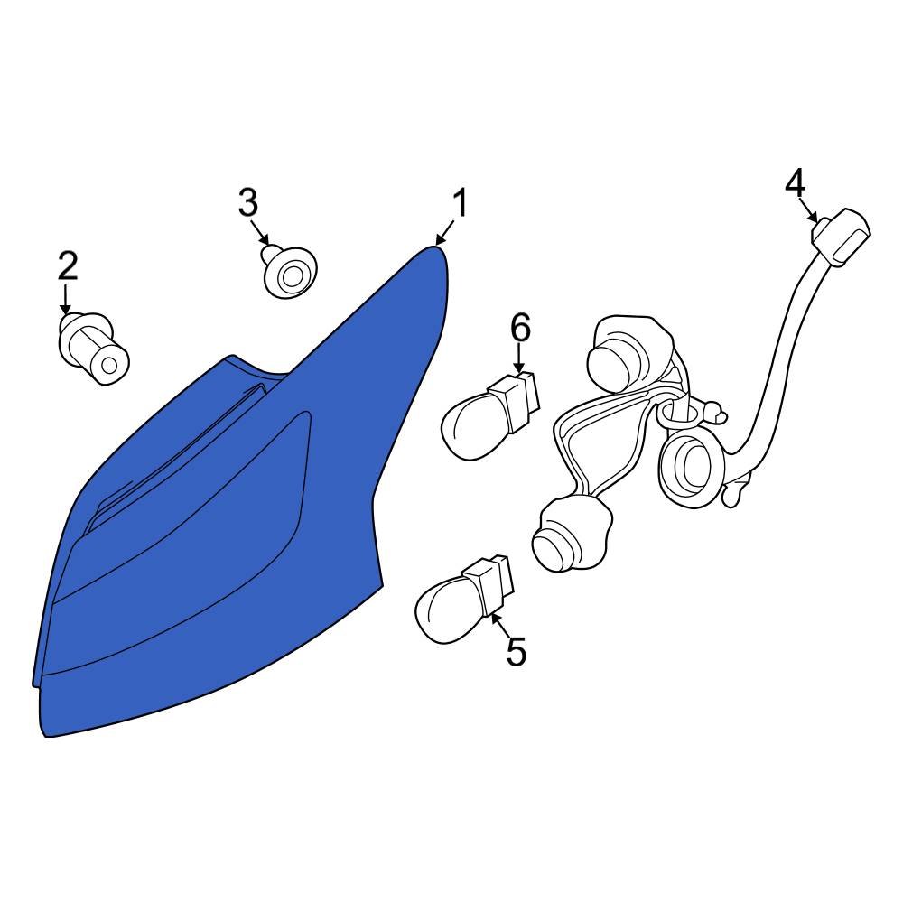 Ford OE DM5Z13405E - Rear Left Outer Tail Light Assembly