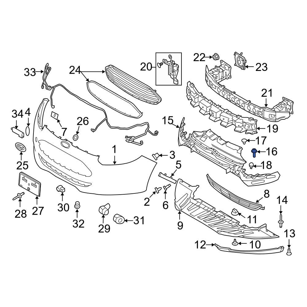 Ford OE W700843S442 - Headlight Mounting Screw