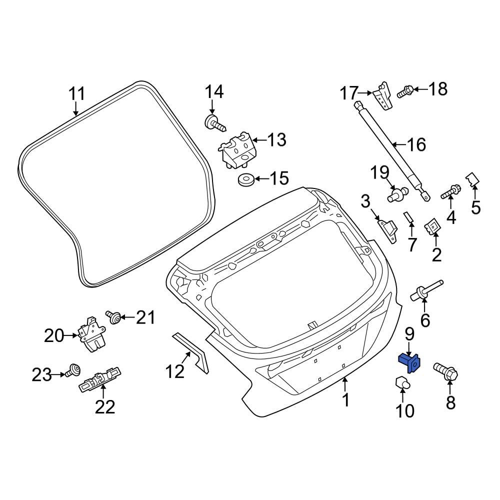 Ford OE W714172S300 - Rear Trunk Trim Panel Nut