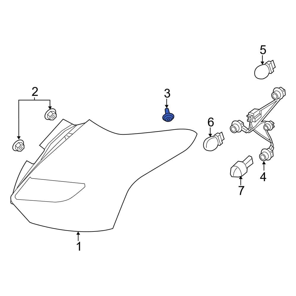 Ford OE W717430S300 - Back Up Light Assembly Nut