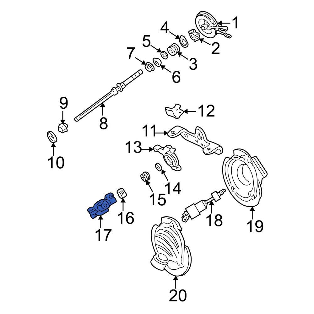 Ford OE F7DZ3N725AA - Steering Shaft Universal Joint
