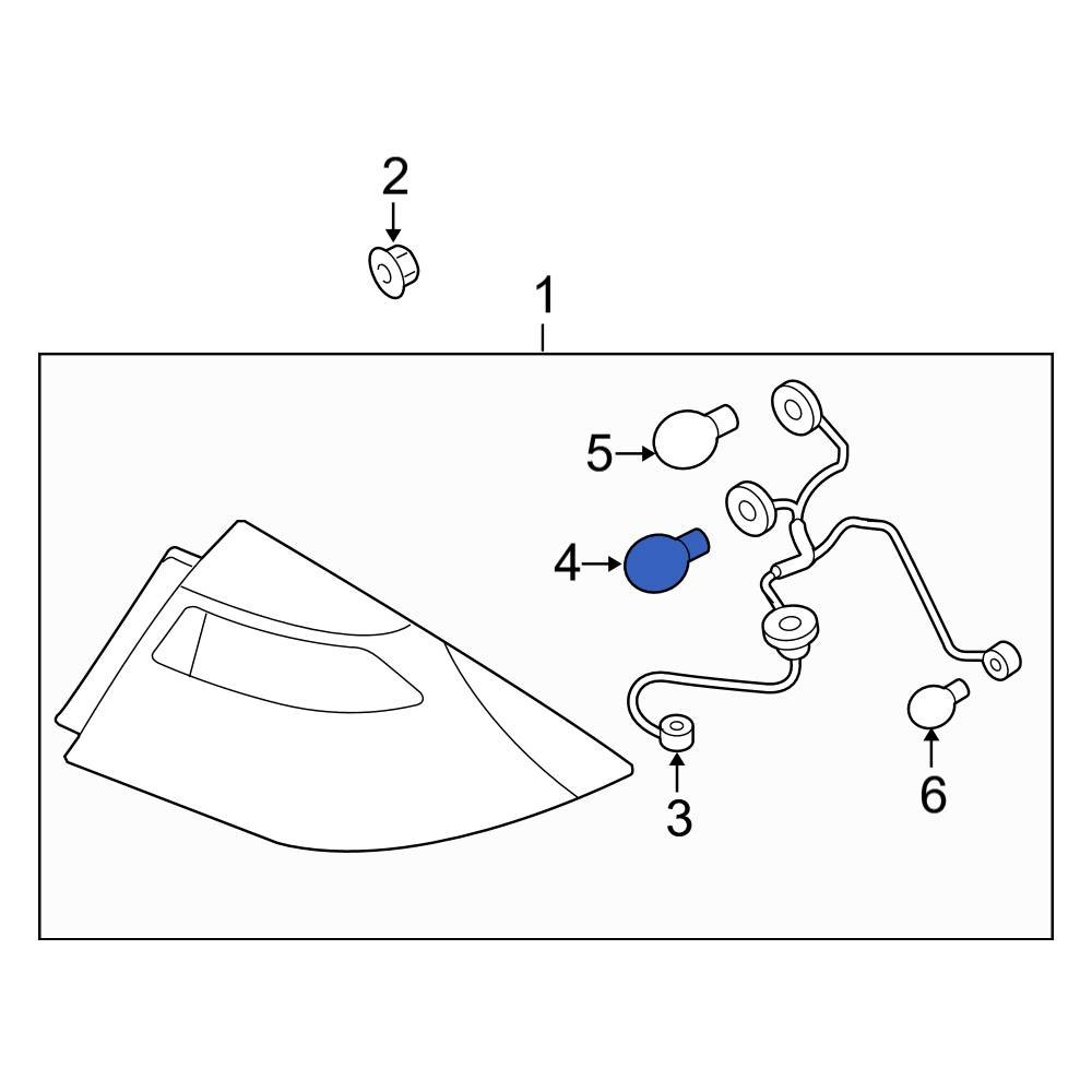 Ford OE 6E5Z13466AC - Rear Brake Light Bulb