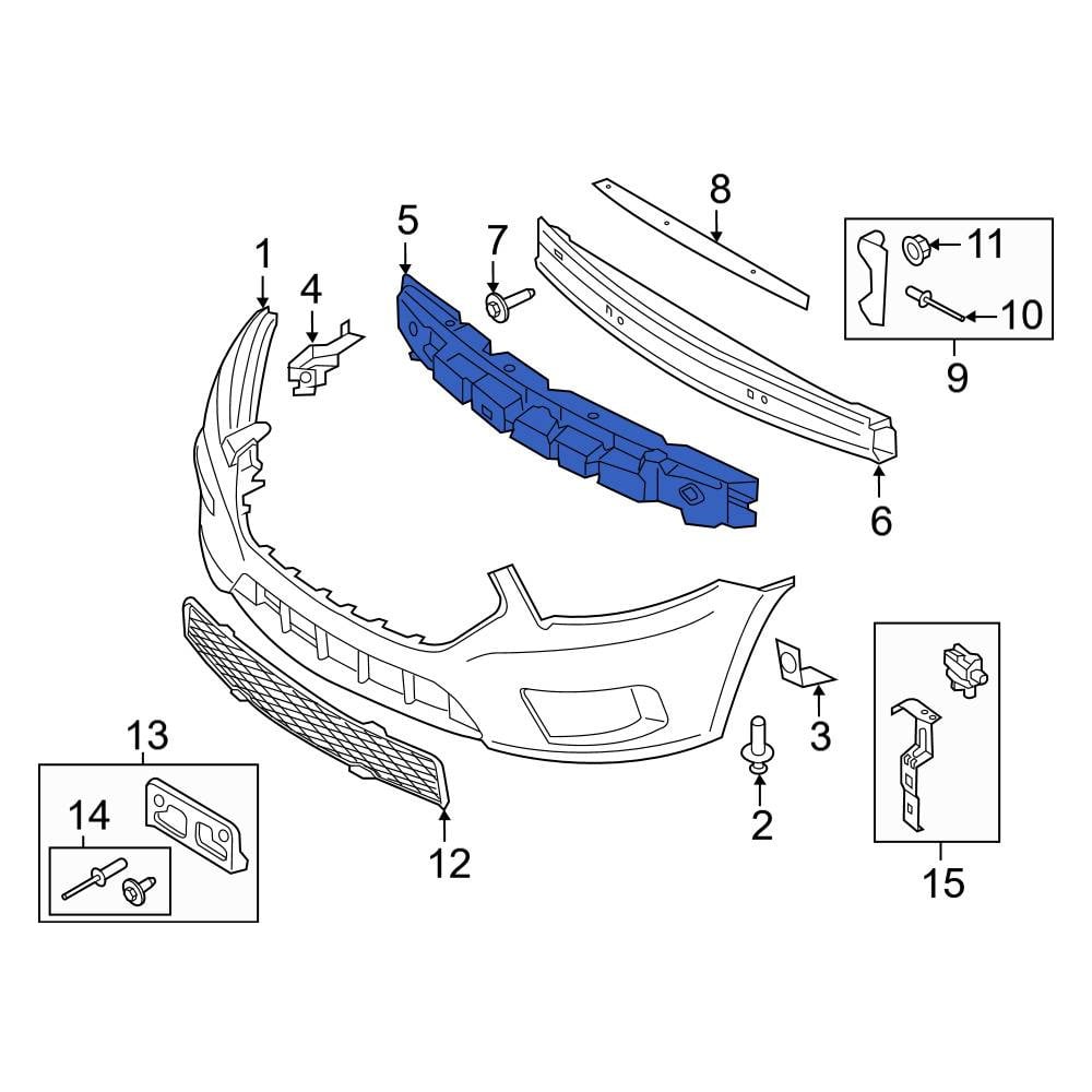 Ford OE DG1Z17C882A - Front Bumper Impact Absorber
