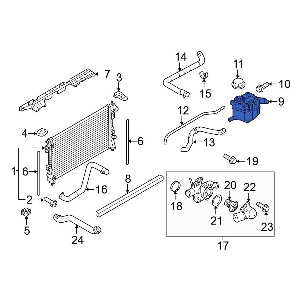 Ford OE AG1Z8A080S - Engine Coolant Reservoir
