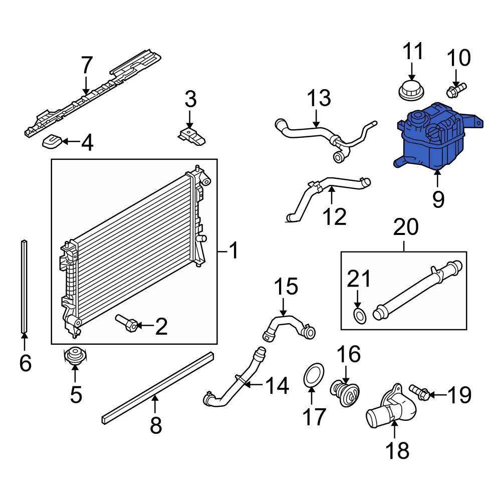 Ford OE AG1Z8A080S - Engine Coolant Reservoir