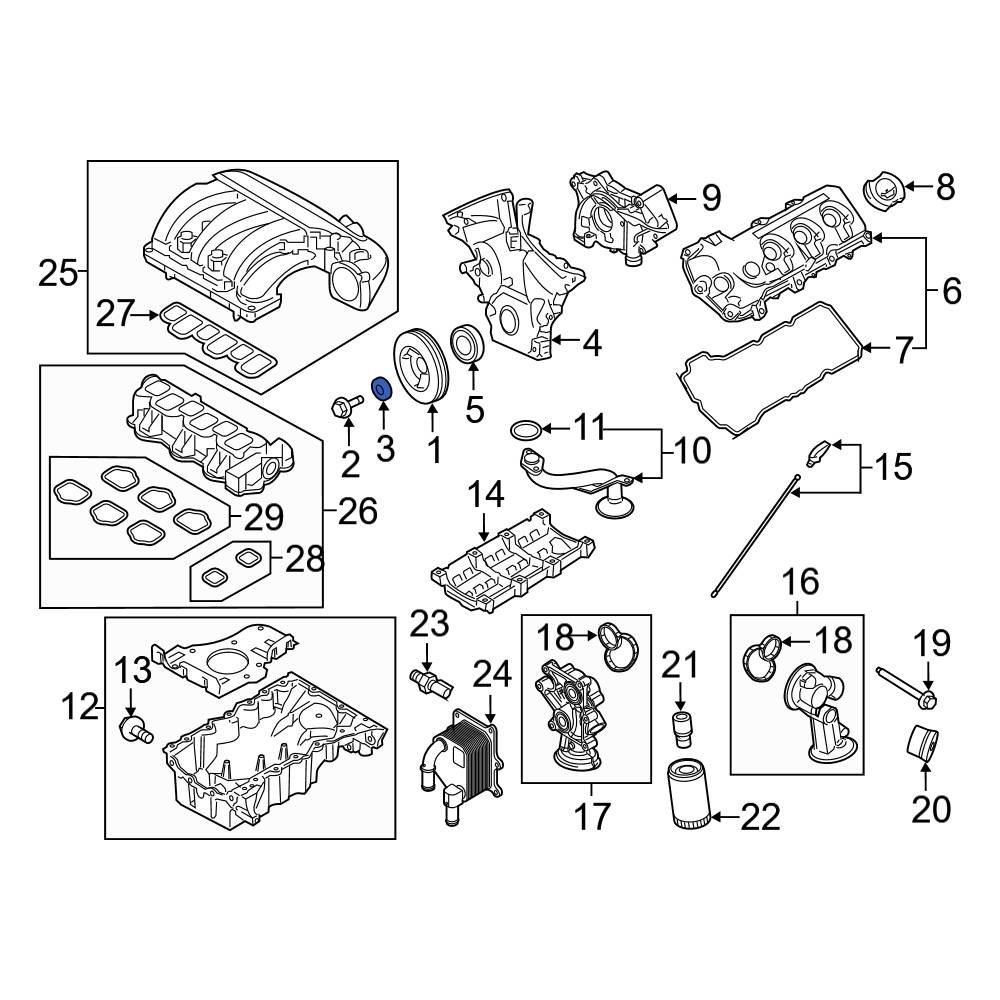 Ford OE F1AZ6378A - Engine Crankshaft Pulley Washer