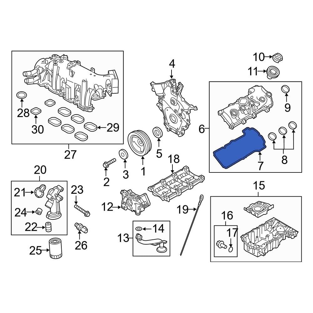 Ford OE FG1Z6584B - Right Engine Valve Cover Gasket