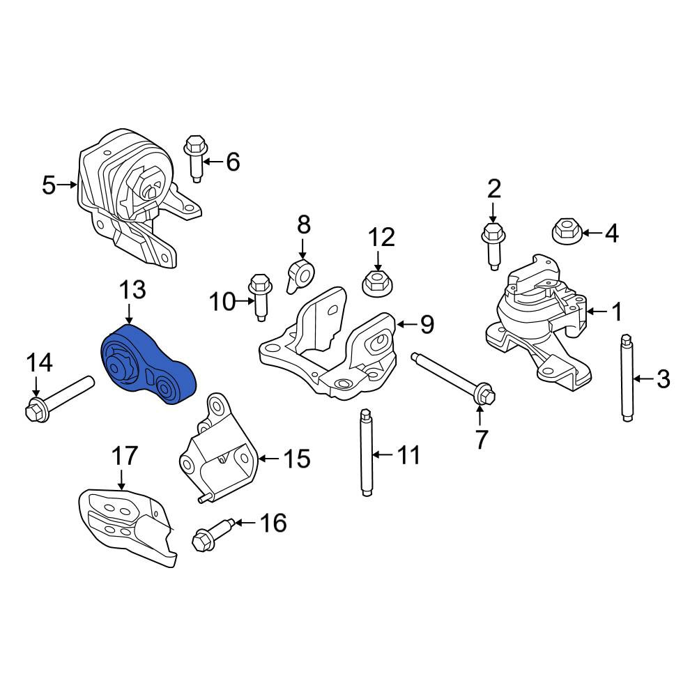 Ford OE DG1Z6068A - Front Engine Support Rod