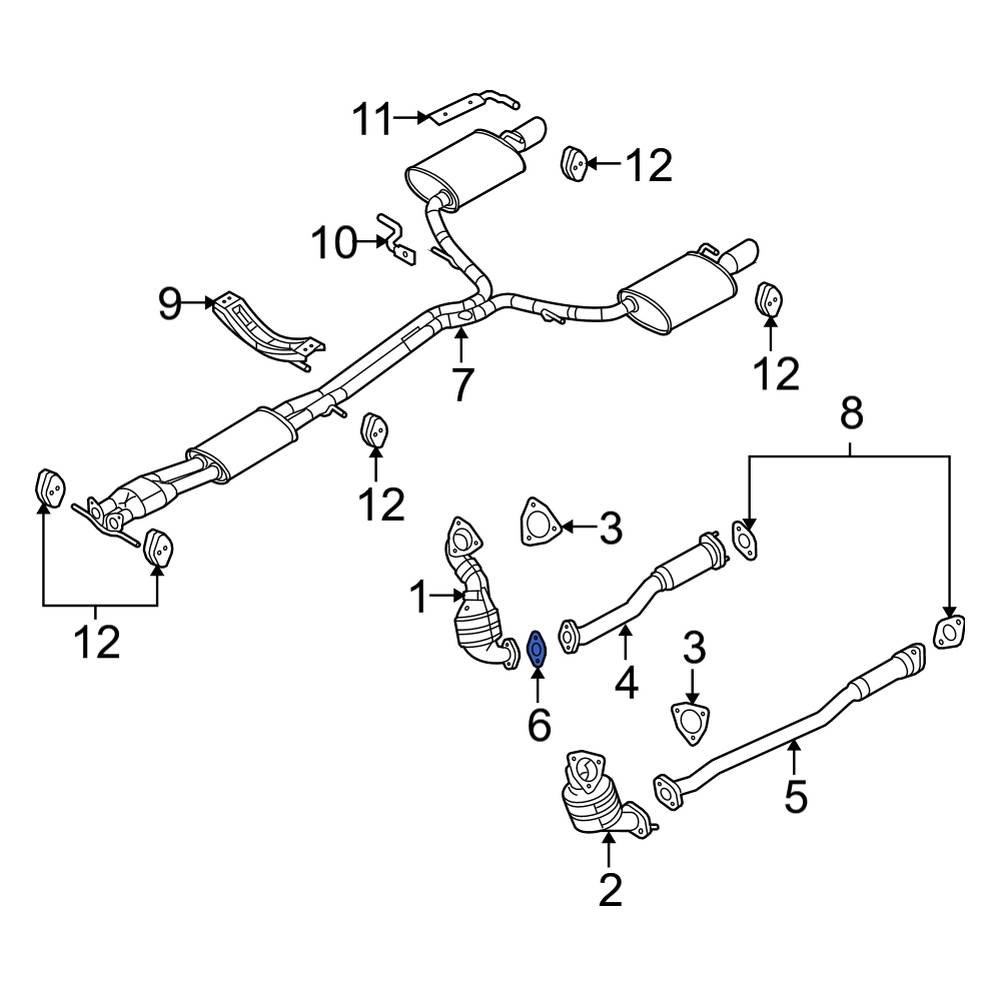Ford OE 7T4Z9450AA - Left Exhaust Crossover Gasket